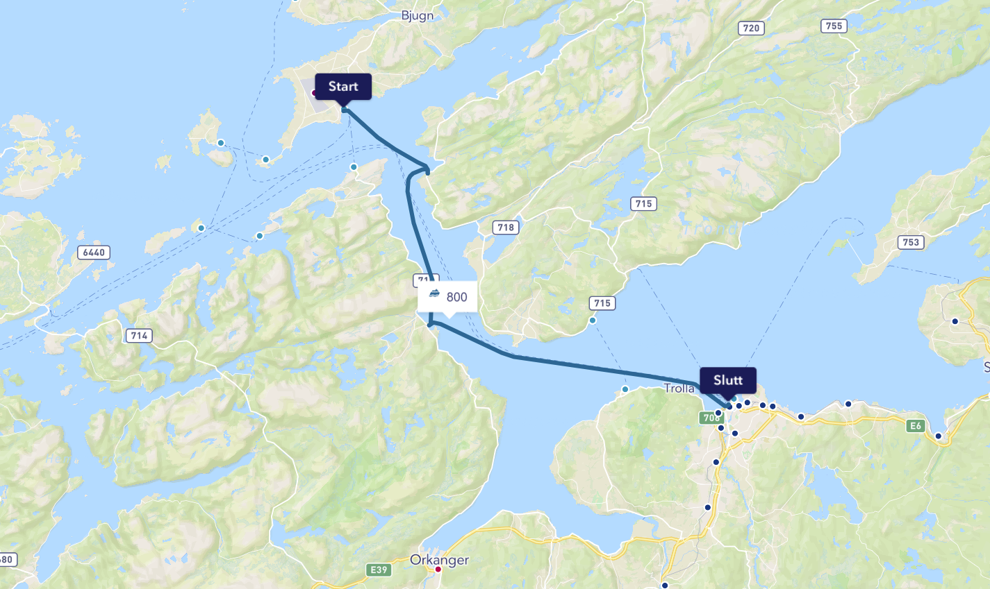 Hurtigbåt Brekstad (Ørland) Trondheim: Aktuell informasjon, Neste ...